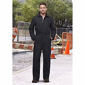 Dickies Men's Premium Insulated Duck Coverall, Black, S - Regular