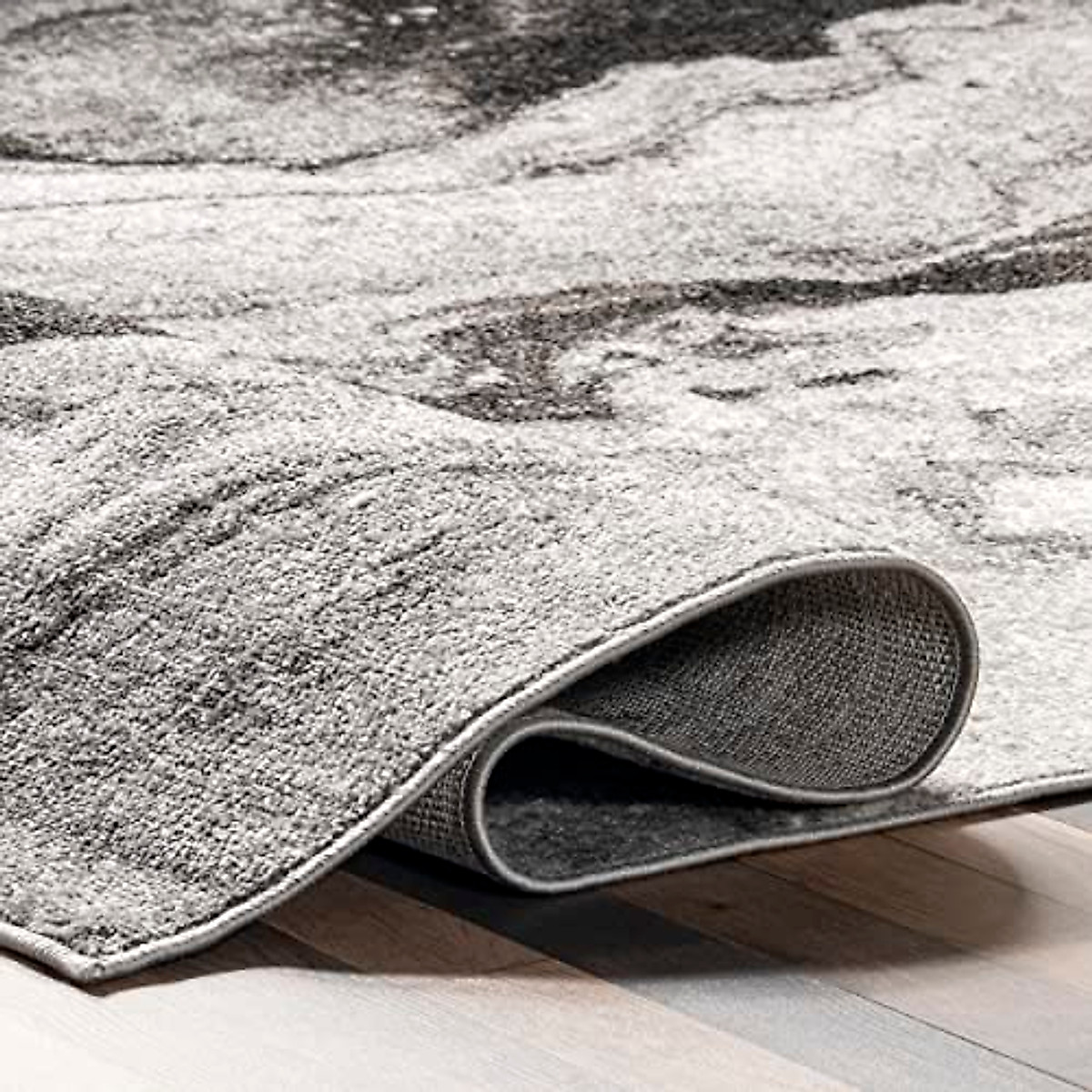 nuLOOM Remona Modern Abstract Area Rug, 4' x 6', Grey