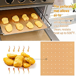 WMKGG 12 inch Square Air Fryer Liners Set, 3 Pack Non-stick Reusable Toaster Oven Mat Compatible with Ninja Foodi Flip SP101/SP201/SP301/SP351, Cuisinart Toaster Oven, Microwave