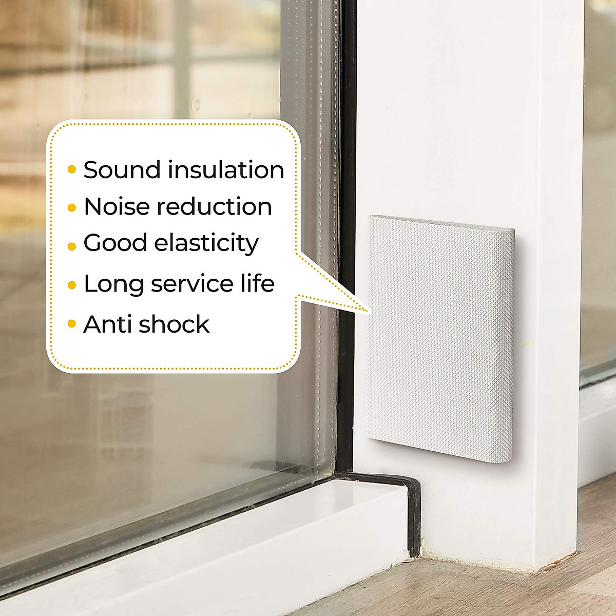 Zonon 32 Pieces Door Corner Seal Weatherstripping Exterior Door Frame Seal Draft Stopper Adhesive Corner Pads for Weather Stripping and Draft Protection (White)