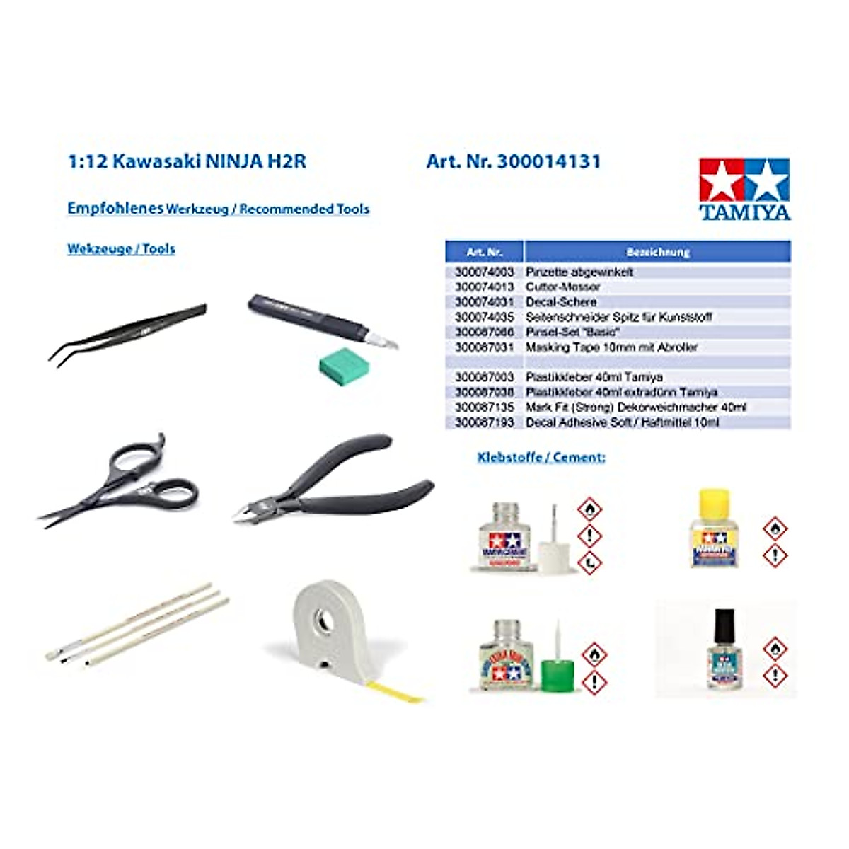 Tamiya 14131 1/12 Kawasaki Ninja H2R Plastic Model Plastic Model Kit