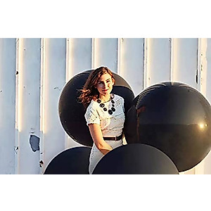 15pcs Black Balloons 24 Inch Large Black Balloons Latex Big Balloons Giant Oversize Balloons for Gender Reveal Birthday Wedding Party Halloween Decorations