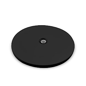 VOLCANOES CLUB Lazy Susan Turntable Organizer - 4 Inch Heavy Duty Rotating Swivel Stand with Steel Ball Bearings for Cake, Kitchen Cabinets, Monitor, TV, Painting, Display (20lb Capacity/Black)