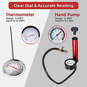 BTSHUB 14 pcs Radiator Pump Pressure Tester Tool Kit Vacuum Pressure Cooling System Tester