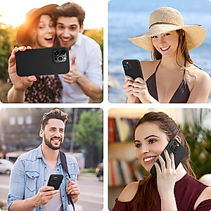 DTTO Compatible with iPhone 14 Pro Max Case, Ultra Slim Soft Premium Liquid Silicone [Military Grade Drop Protection] Full-Body Protective Bumper Phone Case for iPhone 14 Pro Max 6.7"(2022)- Black