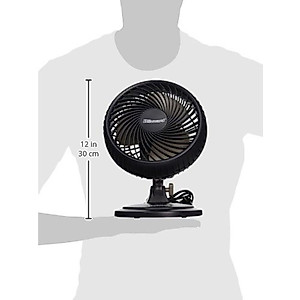Holmes 8-Inch Fan | Lil’ Blizzard Oscillating Table Fan, Black