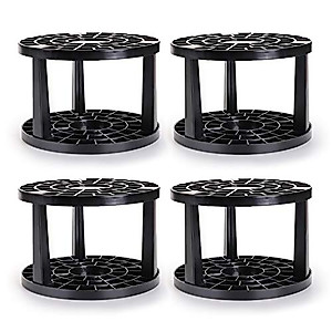 Cedilis 4 Pack Plastic Paint Brush Holder, Multi Bin Artist Paint and Makeup Brush Holder, Desk Stand Organizer for Pencils, Pens, Paint Brushes, Makeup Brushes, Small Tools