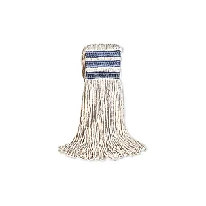 Rubbermaid Commercial Products Universal Headband Cotton Mop, 24-Ounce, Heavy Duty Industrial Wet Mop for Floor Cleaning Office/School/Stadium/Lobby/Restaurant, Pack of 12