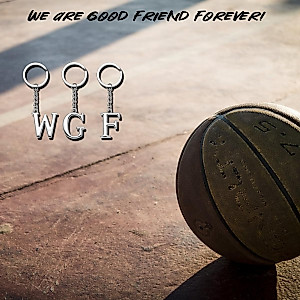 Yuxh Letter Keychain A-Z Alphabet Keyring DIY Key Ring Cool Little Gift,Silver J