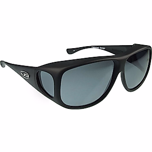 Aviator JP Fitovers - Matte Black - Grey Lens (AV001)
