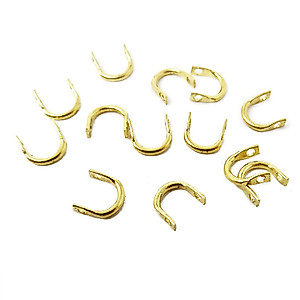 Honbay 200PCS Easy Spin Spinner Clevis U-Shaped Brass Links Fishing Clevis Fishing Spoons Blades Spinnerbait Parts Inline Spinner Making Freshwater Saltwater (2 Color)