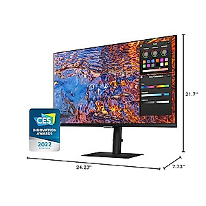 SAMSUNG 27-Inch ViewFinity S80PB Series UHD Computer Monitor, DCI-P3 98%, VESA DisplayHDR 400, IPS Panel, Matte Display, USB-C, PIP / PBP, Intelligent Eye Care, LS27B804PXNXGO, 2023