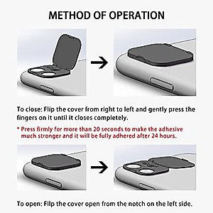 EYSOFT Privacy Cover Compatible for 13 Pro/iPhone 13 Pro Max with Front Camera Cover,Protect Privacy and Security But Not Affect Facial Recognition（2Pack）