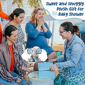 Libima 4 Pcs Small Elephant Stuffed Animals Bulk 6 Inch Cute Elephant Plush Sets Soft Cuddly Stuffed Elephants for Boys Girls Baby Birthday Baby Shower Gender Reveal Party Supplies Decor (Blue)