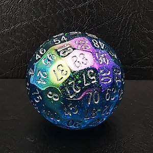 Bescon Dazzling Blue 100 Sided Dice, Game Dice D100, Polyhedral Solid 100 Sides Dice 45MM in Diameter (1.8inch)