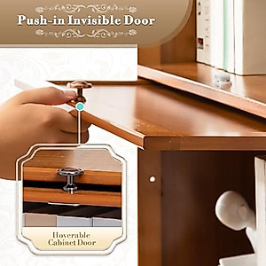 Athena Collection Book Shelf Bookcase 4-Tier Bookshelf with Storage Book Case with Door Modern Tall Book Storage Home Décor Furniture for Home Office Living Room Bedroom