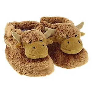 Glen Appin Scottish Highland Cow Baby Booties (0-6 Months)
