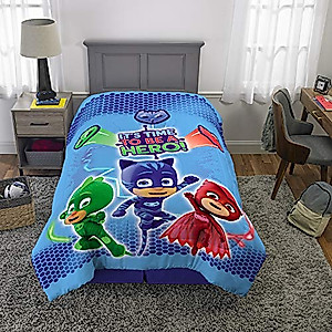 Franco Kids Bedding Super Soft Microfiber Reversible Comforter, Twin/Full, PJ Masks