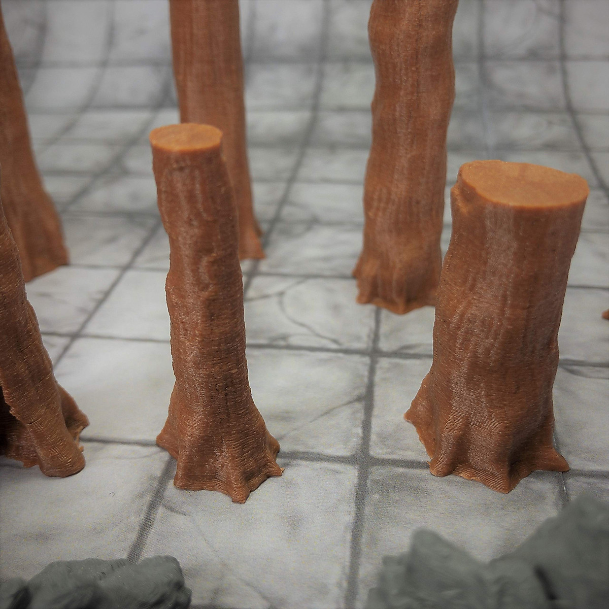 Extruded Gaming Redwood Trees Set 2
