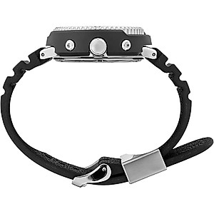 Seiko SNJ025 Hybrid Dive Watch for Men - Prospex - Solar, with Black Dial, Lightweight Matte Black Case, and Stopwatch Function, 200m Water-Resistant