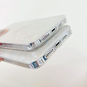 YeLoveHaw Designed for iPhone 14 Pro Case for Women Girls, Glitter Pearly-Lustre Shell Pattern Cute Phone Case, Slim Soft Frame Hard Panel Protective Cover for iPhone 14Pro 6.1'' (Colorful)