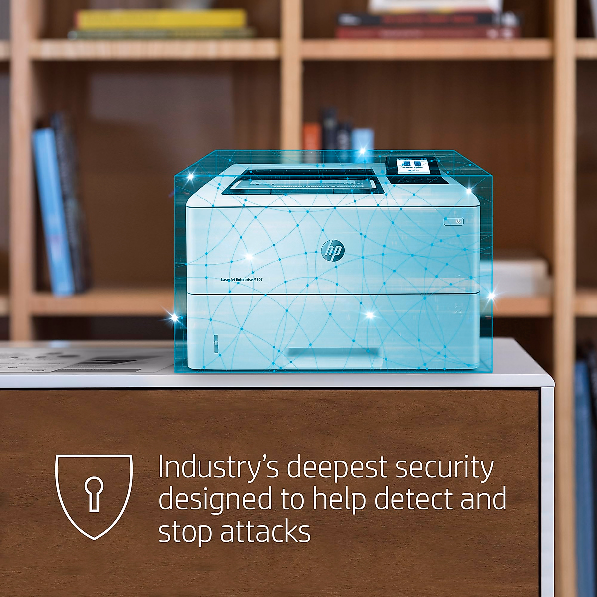 HP LaserJet Enterprise M507dn Monochrome Printer with built-in Ethernet & 2-sided printing (1PV87A) White