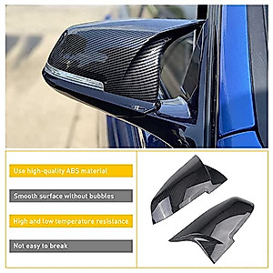 Door Mirror Covers Compatibility With F20 F22 F23 F30 F31 F32 F33 F36 F87 M2 X1 E84 Rearview Side Mirror Cover Caps Trim Replacement 2PCS (Carbon Fiber)