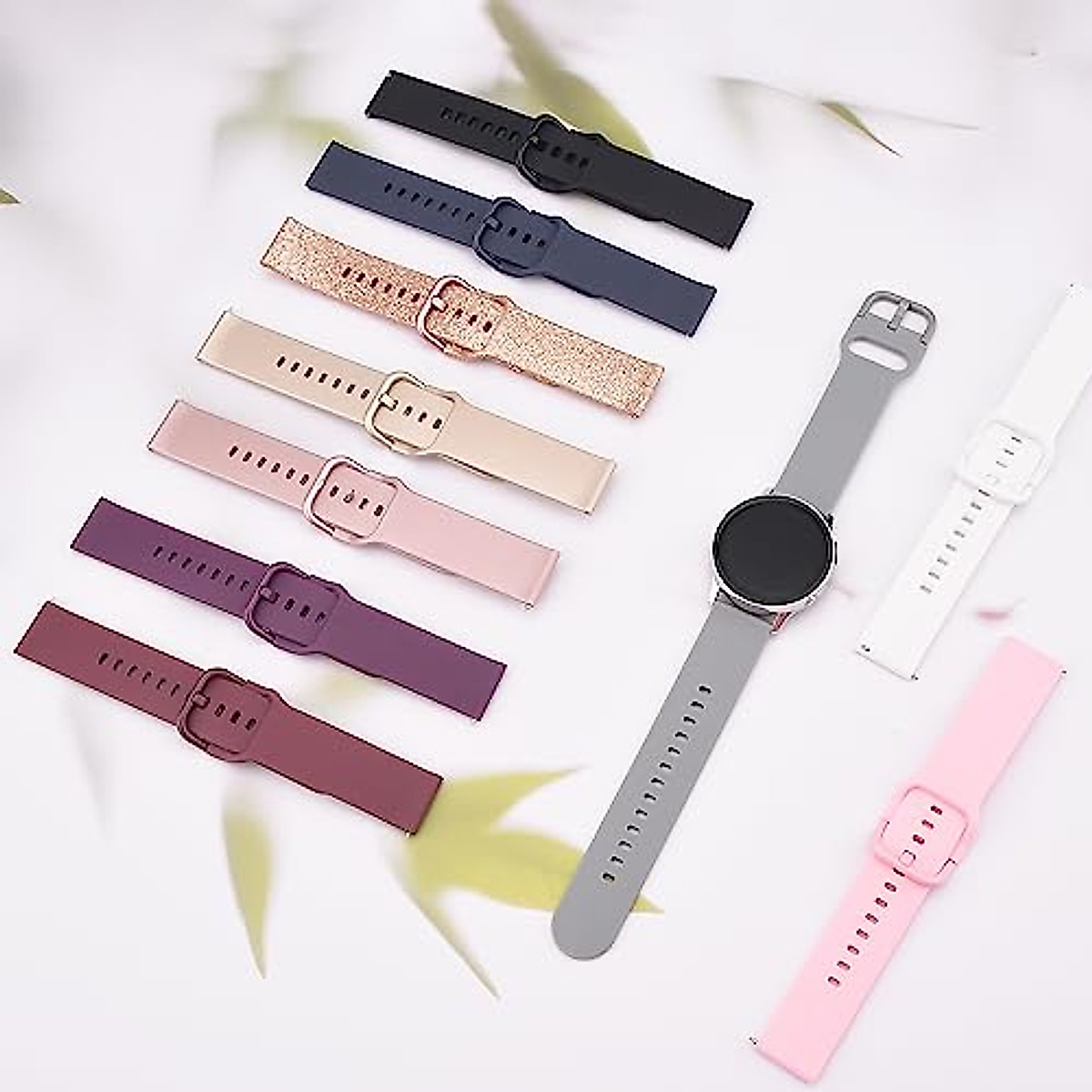 Meliya Bands for Amazfit GTR 4 / GTR 3 Pro / GTR 3 / GTR 2e / GTR 2 / GTR 47mm, 22mm Quick Release Soft Silicone Sport Replacement Watch Strap for Amazfit GTR 4 / GTR 3 Pro / GTR 3 / GTR 2e / GTR 2 Smart Watch Women Men (Rose Gold)