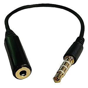 Josi Minea Black 3.5mm Male to 2.5mm Female Headphone Audio Adapter Extender Jack Stereo or Mono for Apple iPhone 6/6S/6+/5S/5 iPad Samsung Galaxy S8/S7/S6/S5 Note 5/4/3 & Most Smartphones & Tablets