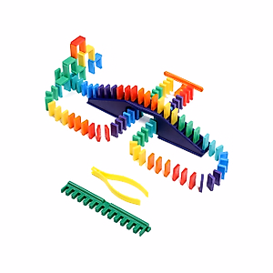 Bulk Dominoes Mini Domino Kit | Dominoes Set, STEM STEAM Small Toys, Family Games for Kids, Kids Toys and Games, Building, Toppling, Chain Reaction Sets (Starter)
