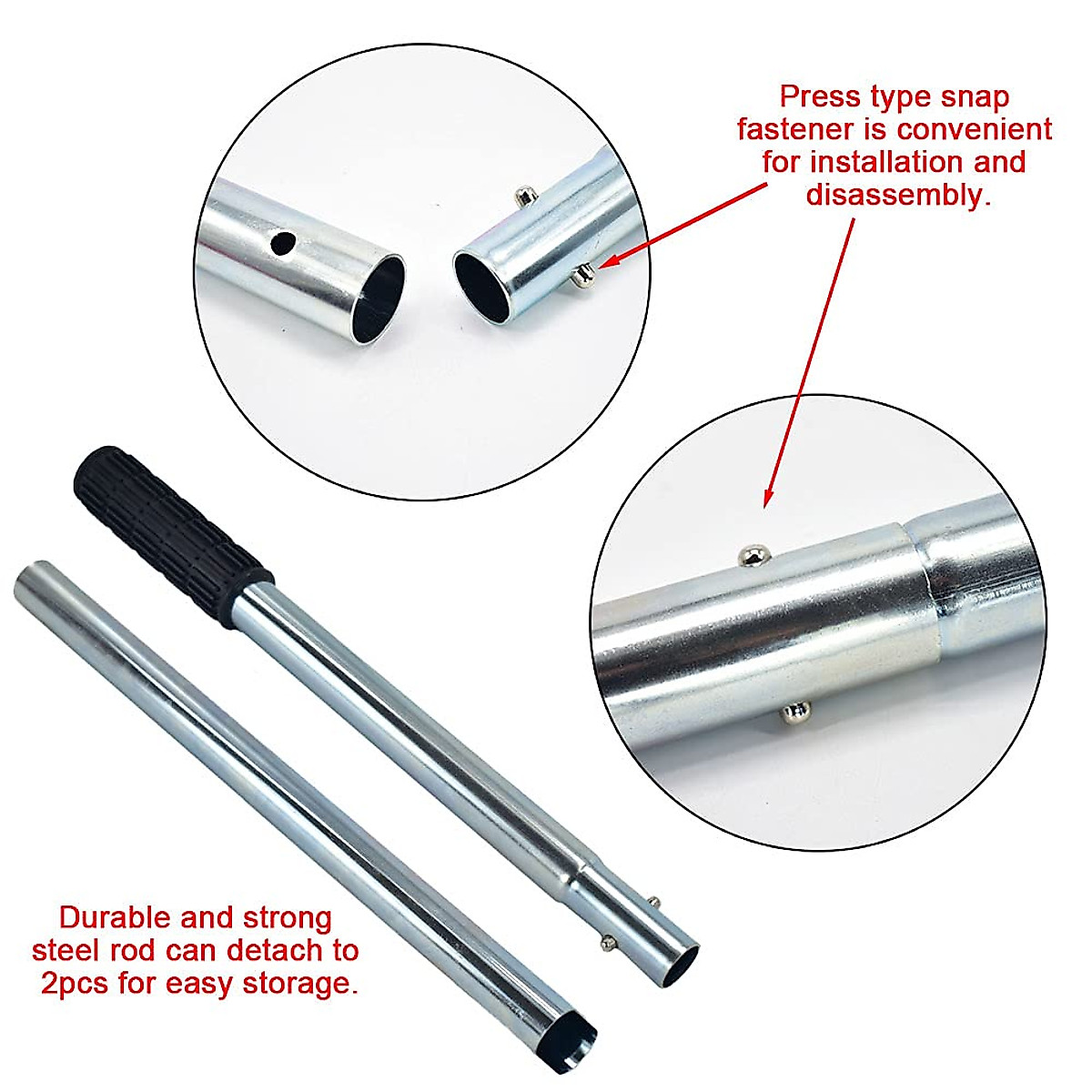 scottchen PRO Pool Cover Tool Swimming Pool Rod 26-1/2inch Pool Safety Cover Installation and Removal Tool