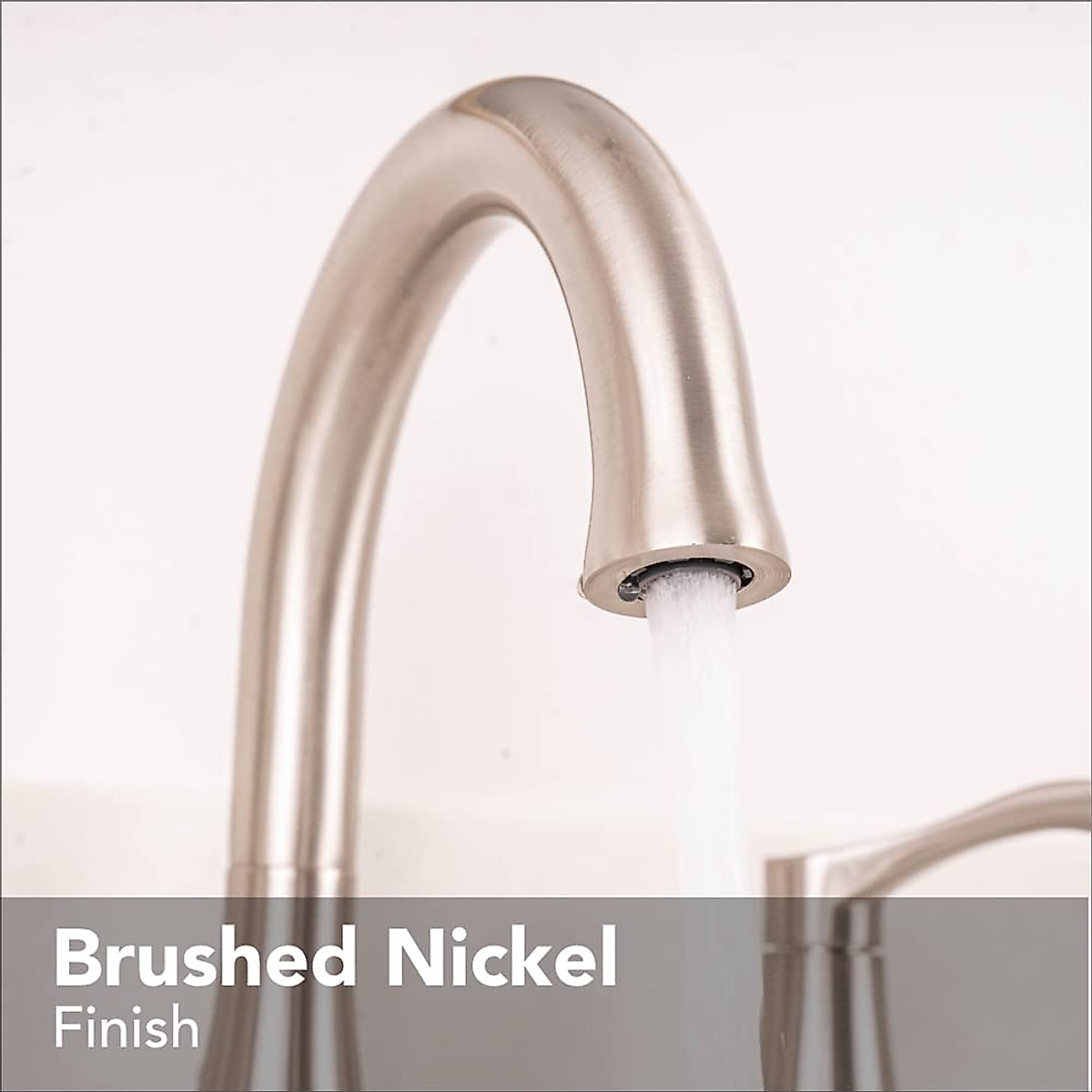 EZ-FLO Bathroom Faucet, Widespread Lavatory Sink Faucet with 2 Handles, Brushed Nickel, 10715