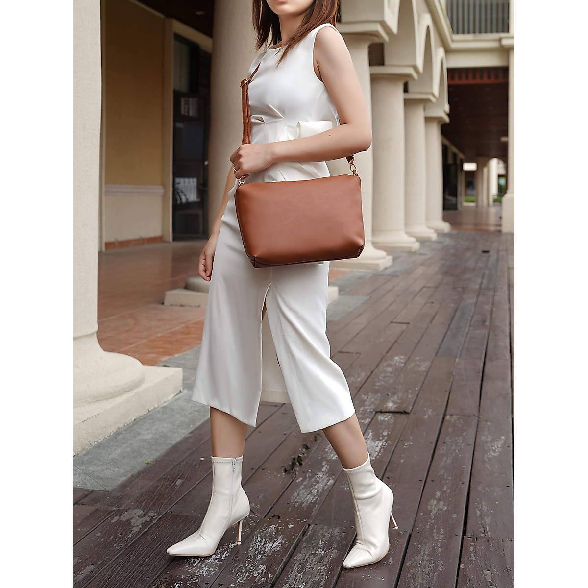 MKF Collection Satchel Shoulder Bag & Crossbody Hobo Pouch for Women, Crossover Tote Handbag Purse Black