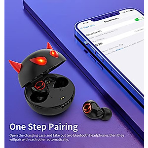 Togetface Wireless Earbuds,Bluetooth in Ear Headphone with Microphone Comfort&Lightweight Earphone with Noise Cancellation,3D Surround Stereo Bass,Long Life Portable Mini Charging Case for Sport