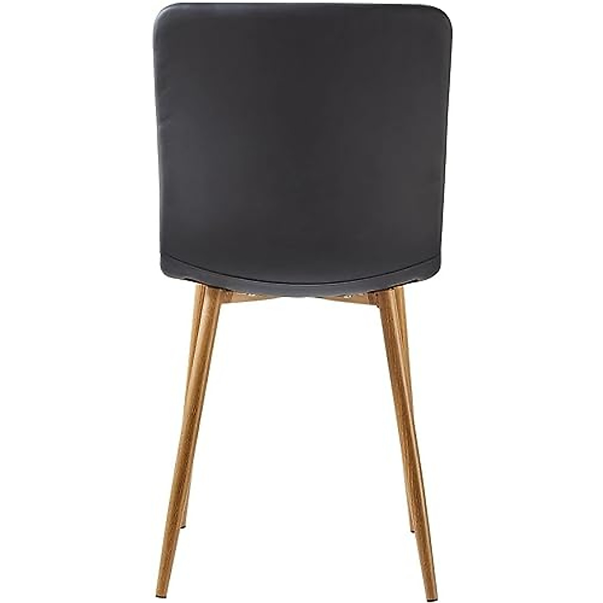 FurnitureR Scandinavian Dining Chairs Set of 4,Side Chairs with Comfy Fabric Cushion PU Back and Sturdy Oak Legs, Accent Chairs for Kitchen Living Dining Room Waiting Room,Grey