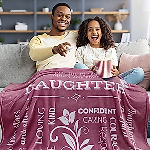 FILO ESTILO Daughter Fleece Blanket Package - Two Quality 320gsm Fleece Blankets for Daughter in Color Teal & Pink