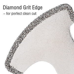 Ettonsun 6 Pieces Diamond Oscillating Tool Blade Set, Multi Tool Mortar Cutting Saw Blades Precise for Grout Removal