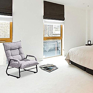 GYDJBD Lazy Sofa Lazy Couch Mini Sofa Small Apartment Leisure Sofa Chair Single Folding Fabric Small Sofa (Color : Gray)