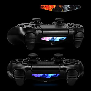 eXtremeRate 60 Pcs/Set Game Theme Led Lightbar Cover Skins for PS4 Controller, Custom Vinyl Light Bar Decals Stickers for PS4 Slim Pro Controller