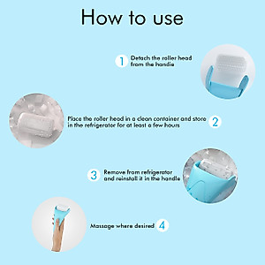 Ice Roller & Gua Sha Set, Skin Care for Face Wrinkles and Puffiness, Self Facial Massage Tools
