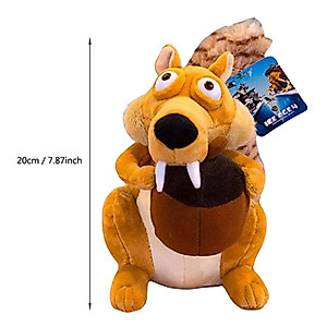 Lovely Animal Doll Ice Age 3 Scrat Squirrel Stuffed Plush Toy 7 inch for Kids Children Gift (Yellow, OneSize)