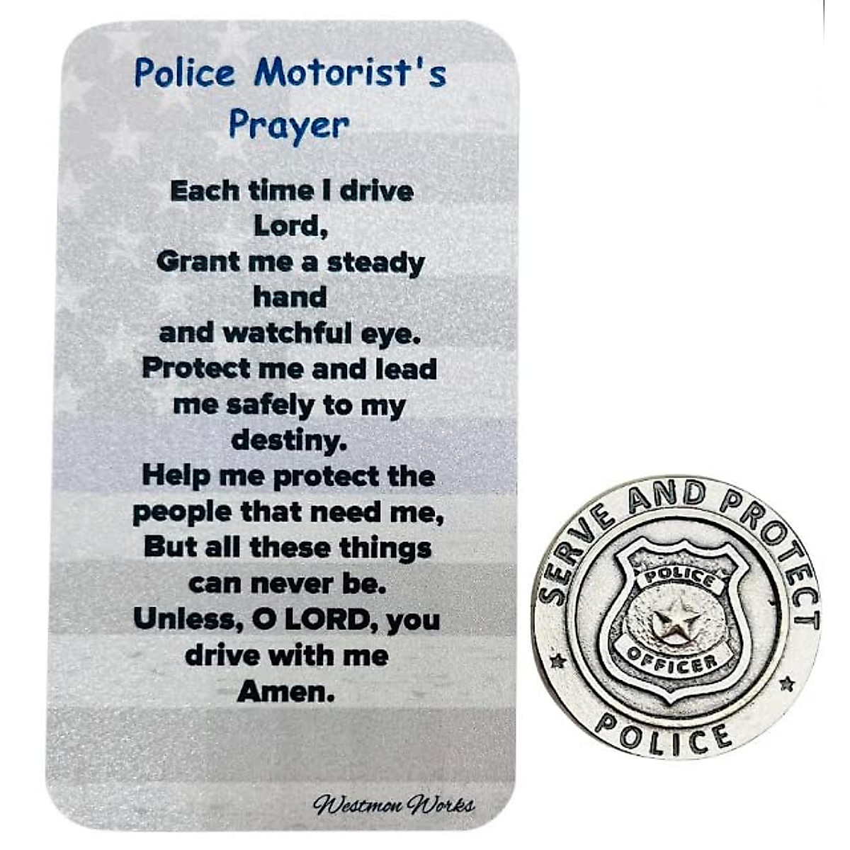 Saint Michael Police Token Set with Officers Holy Prayer Card
