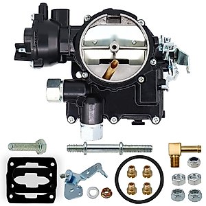 THUNDERMINGO Marine Carburetor for Mercruiser 2 Barrel Carburetor for Rochester Mercarb 3.0L 4.3L 2.5L 4CYL 5.0L 5.7L Engine with Jets and Gasket W/Electric choke and Long Linkage OEM #3310-864940A01