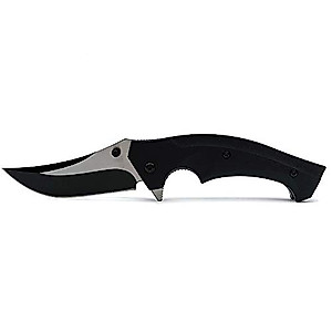 WTT Folding Pocket Knife, Outdoor Tactical Knives with Black Drawing Blade, G10 Handle, bearing system,liner lock Knives for Camping Survival