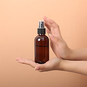 STARSIDE 16 Pack4oz Amber Glass Spray Bottles with Fine Mist Sprayer & Dust Cap for Essential Oils, Perfumes,Cleaning Products, 120 ml Fine Mist Glass Spray Bottle