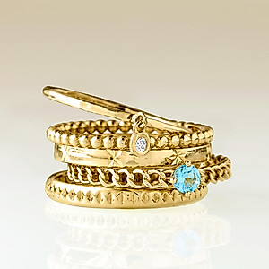 RS Pure by Ross-Simons Italian 14kt Yellow Gold Beaded Ring. Size 5