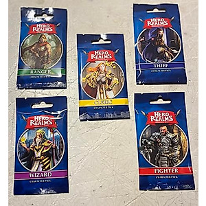 Wise Wizard Games Hero Realms Character Pack Bundle (Cleric, Ranger, Fighter, Thief, Wizard)