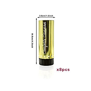 8 PCS Confetti Poppers Cannons for Gender Reveal Wedding Birthday Graduation Baby Shower Anniversary Christmas New Year's Kids Fun Party Supplies Decorations and Favors (Pink+Gold)