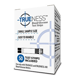 TRUENESS Blood Glucose Test Strips - Diabetic Blood Sugar Test Strips - Compatible with TRUENESS Meters for Accurate Diabetes Monitoring - 50 Count (2 Pack)