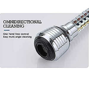 360° Rotatable Sink Faucet Head Anti-Splash Tap Booster Shower and Water Saving Faucet for Kitchen Kitchen Faucet Sprayer Attachment, Movable Faucet Extender for Kitchen Sink